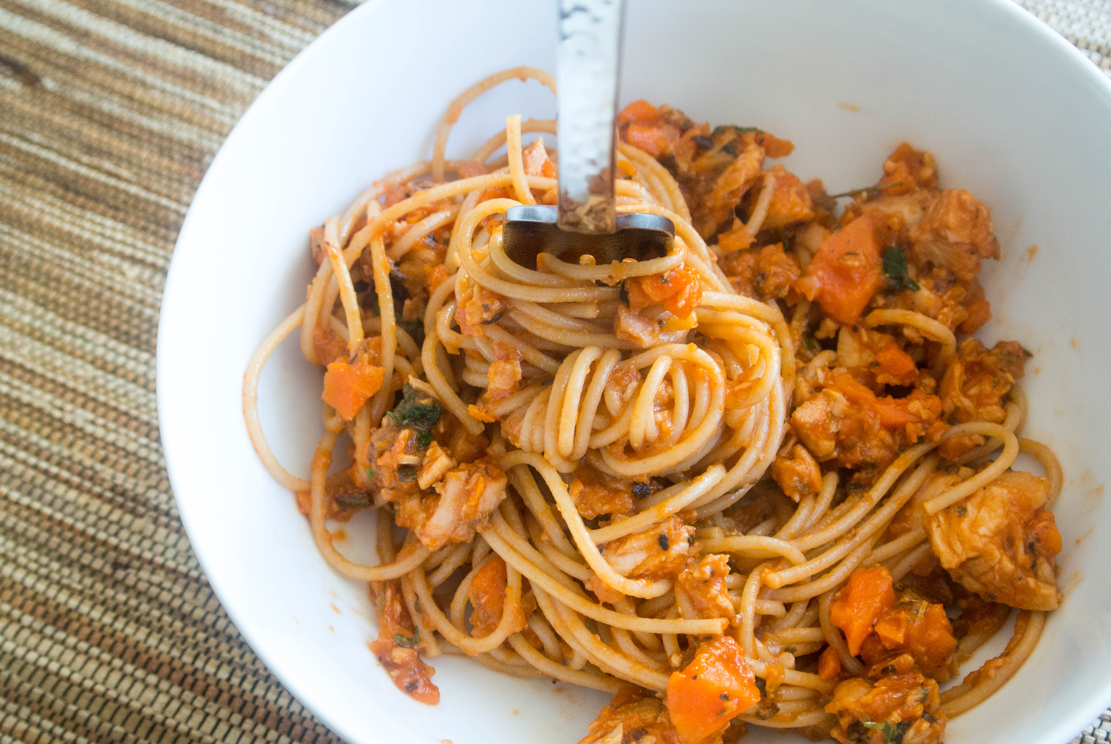Take Two Turkey Ragu with Whole Wheat Spaghetti