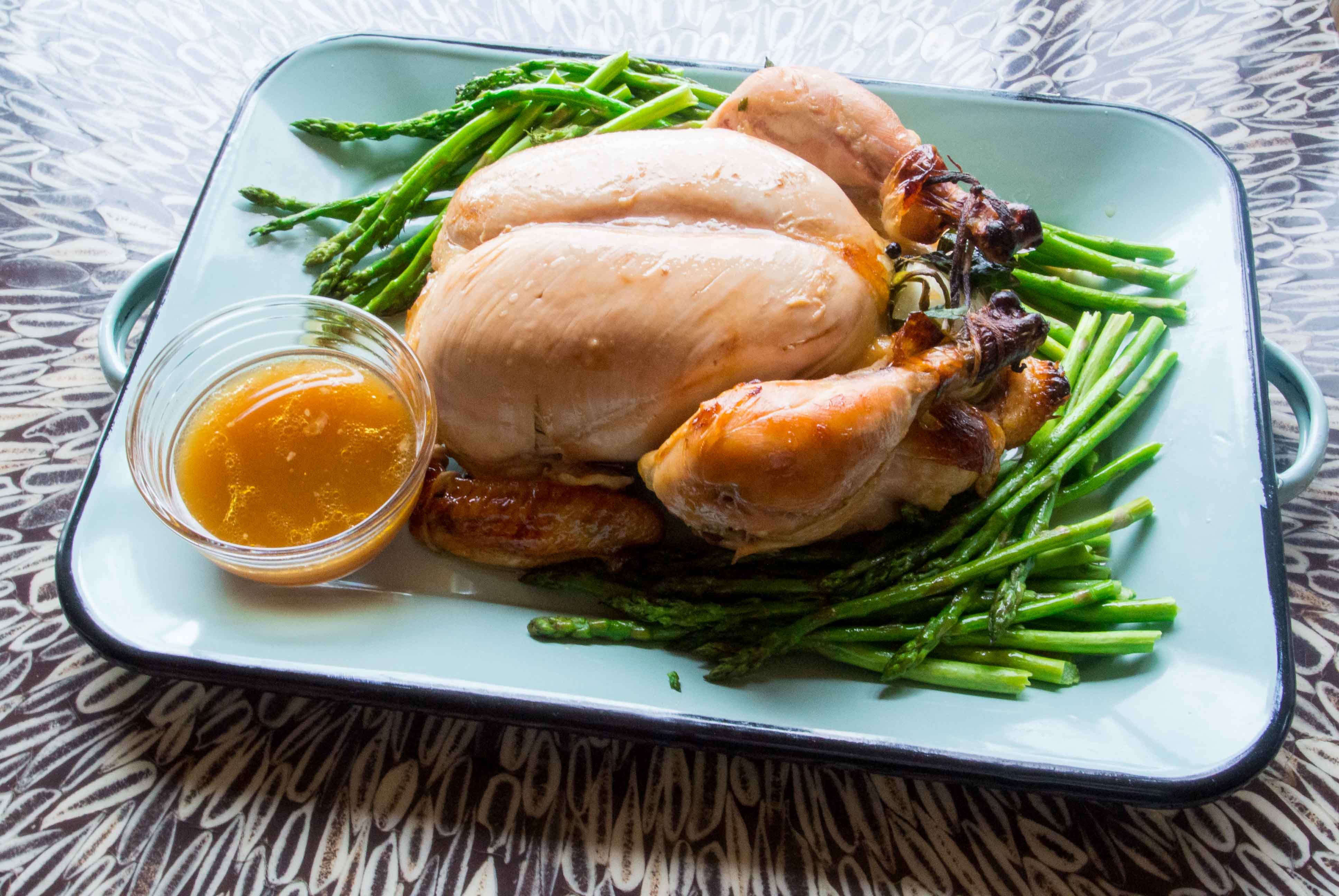 Cider Brined Roasted Chicken with Cider Glaze {Repost}